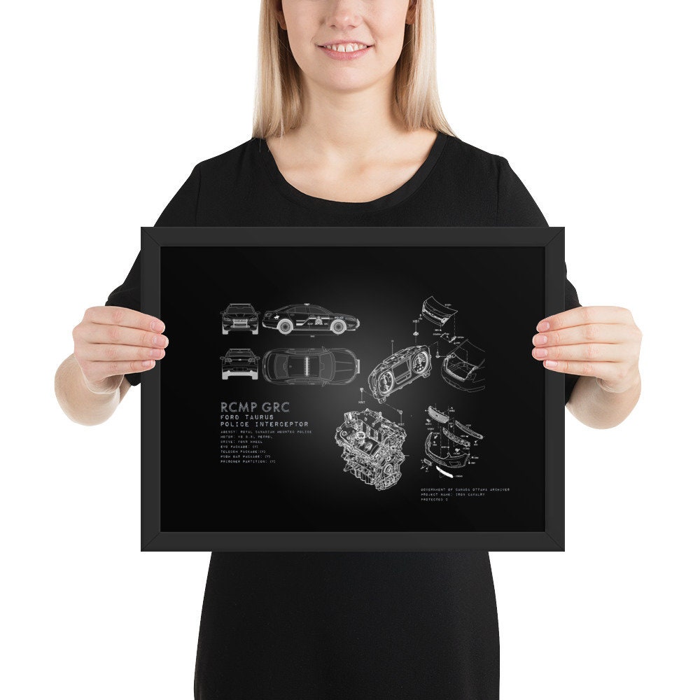 RCMP Ford Taurus Police Interceptor Blueprint Art - Etsy