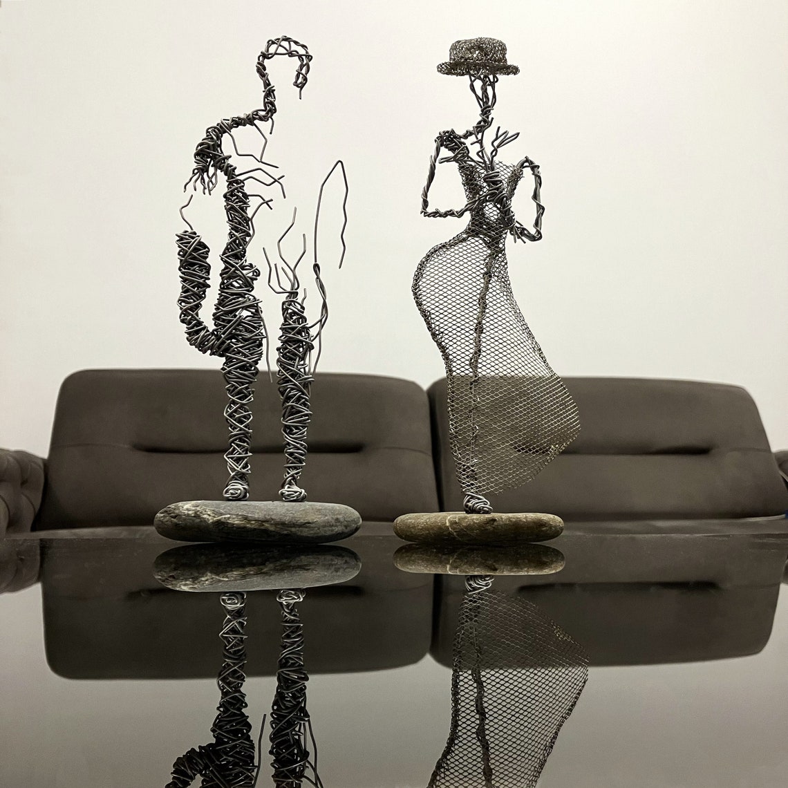 The Man Wire Sculpture, Wire Human Figure, 3d Metal Wire Art Statue ...