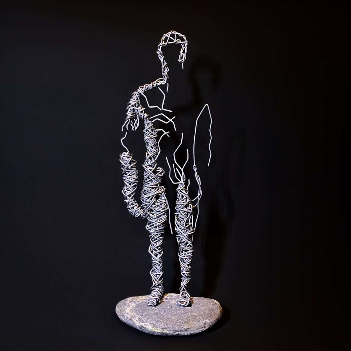 The Man Wire Sculpture, Wire Human Figure, 3d Metal Wire Art Statue ...