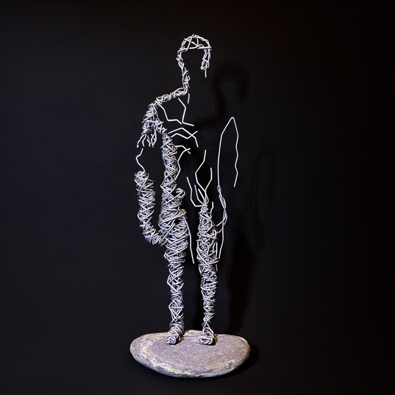 The Man Wire Sculpture, Wire Human Figure, 3d Metal Wire Art Statue ...