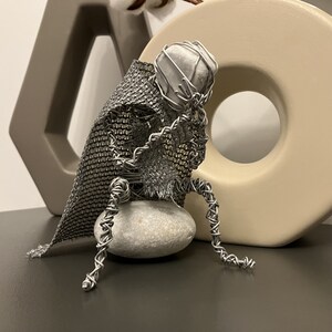 Sad Man Wire Sculpture, Thinking Man Figure, Thinker Metal Wire Art ...