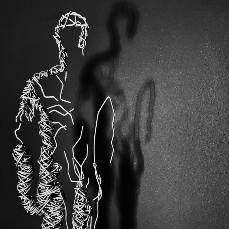 The Man Wire Sculpture, Wire Human Figure, 3d Metal Wire Art Statue ...