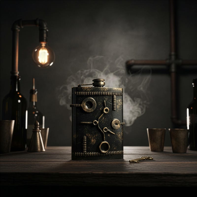 Steampunk Flask - Etsy