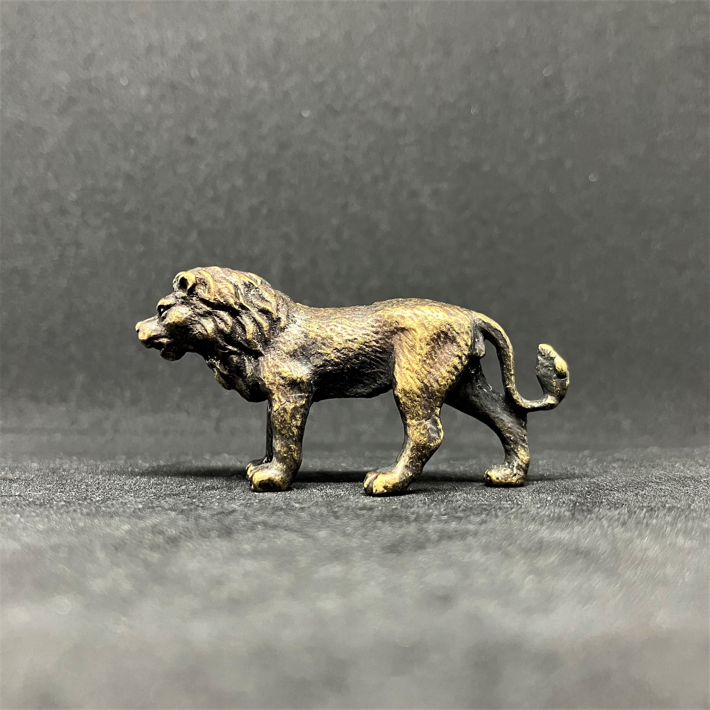 Bronze Lion Sculpture, Bronze Figurine, Animal Art Miniatures, Lion ...