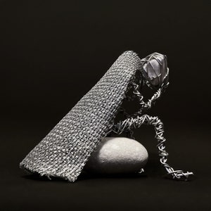 Sad Man Wire Sculpture, Thinking Man Figure, Thinker Metal Wire Art ...