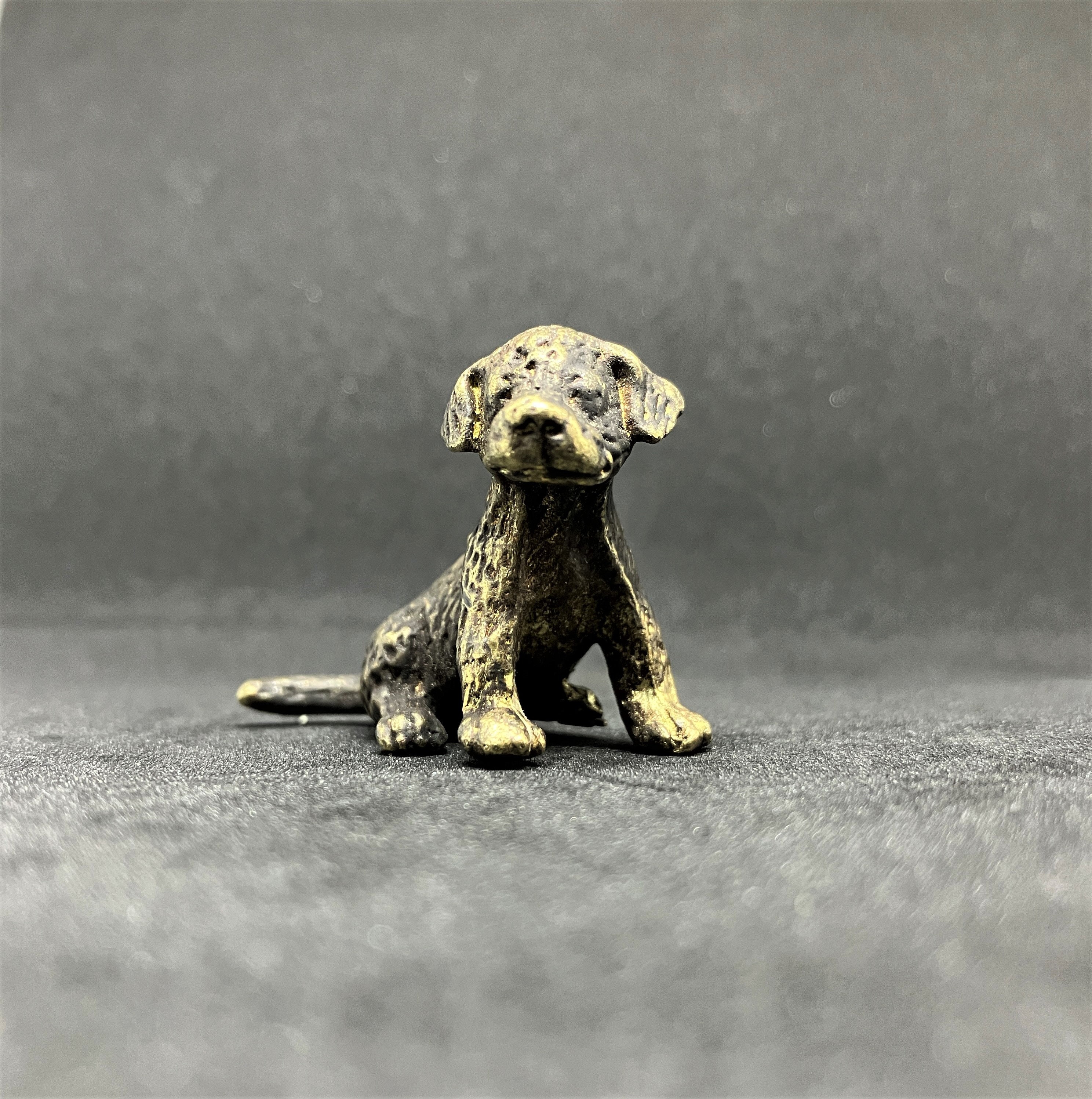 Bronze Dog Sculpture Bronze Dog Figurine Cast Animal Art - Etsy