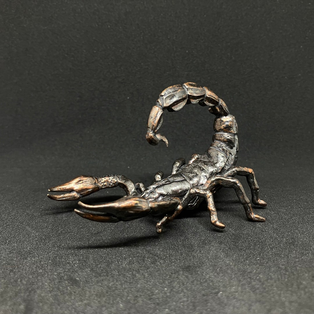 Scorpion Bronze Figurine, Solid Bronze Statue, Scorpion Statue, Reptile ...