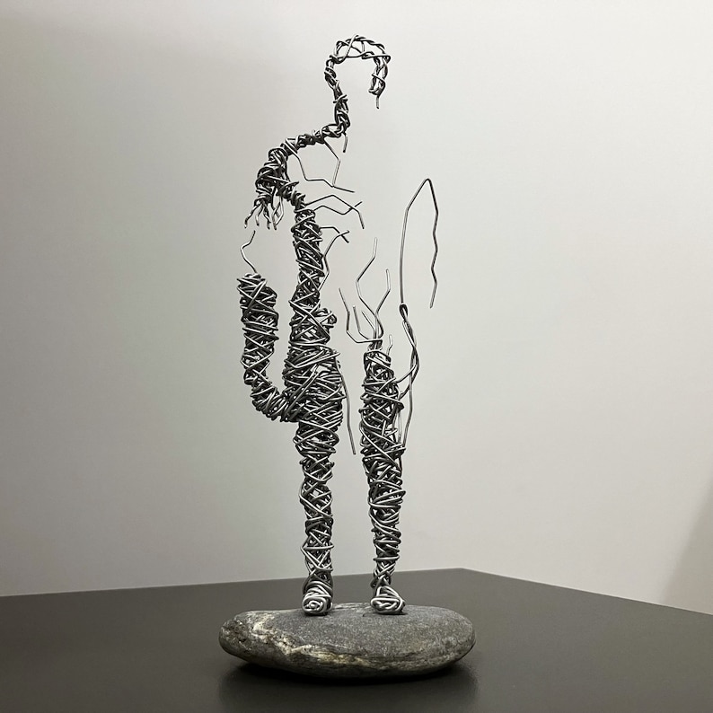 The Man Wire Sculpture, Wire Human Figure, 3d Metal Wire Art Statue ...