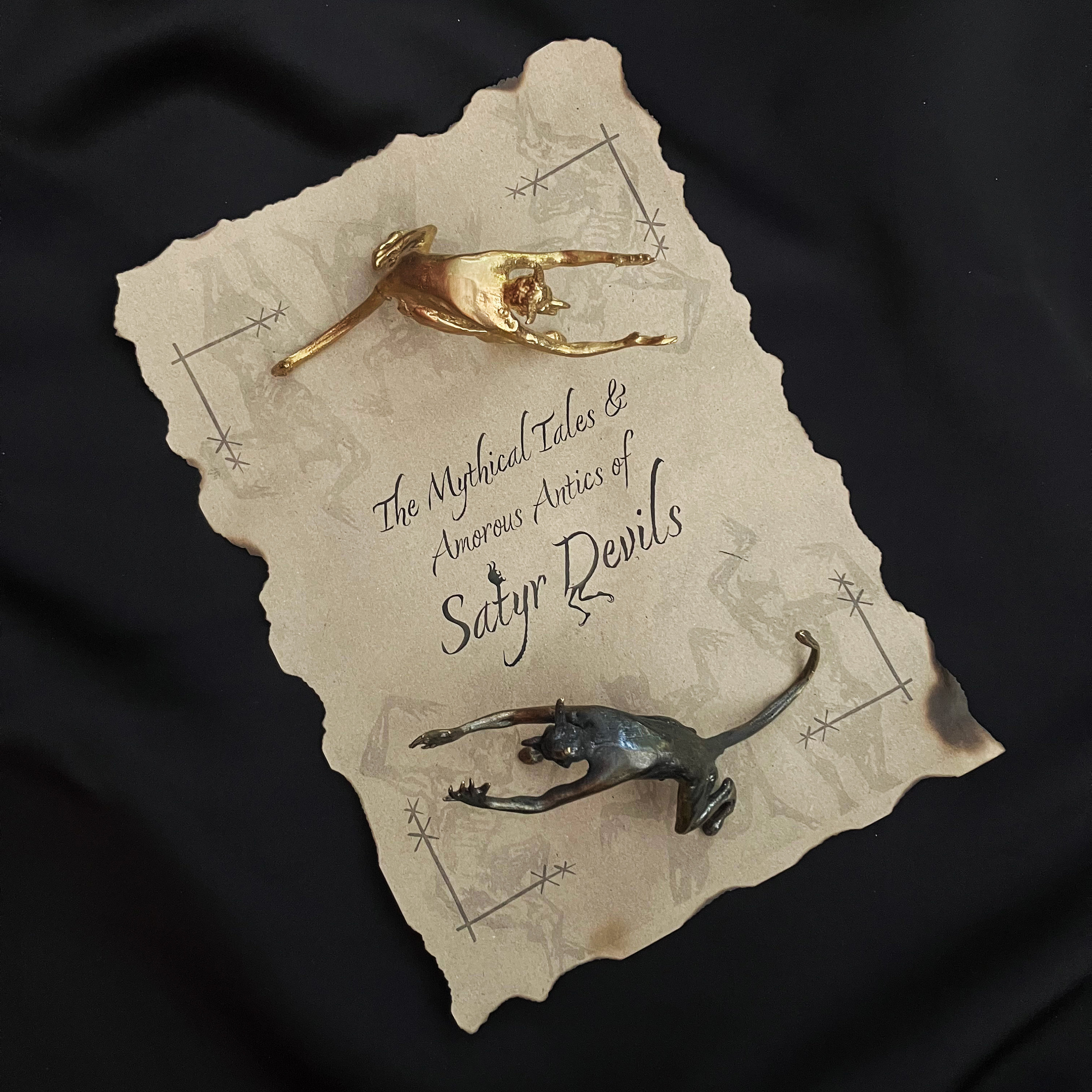 Mythological Greek Satyr Horny Devil Bronze Figurine, Demon Faun Figure ...