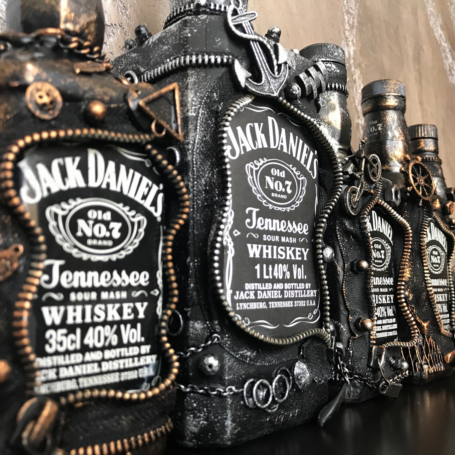 Personalized Unique Decorated Steampunk Whiskey Bottles, New Styled Bar ...