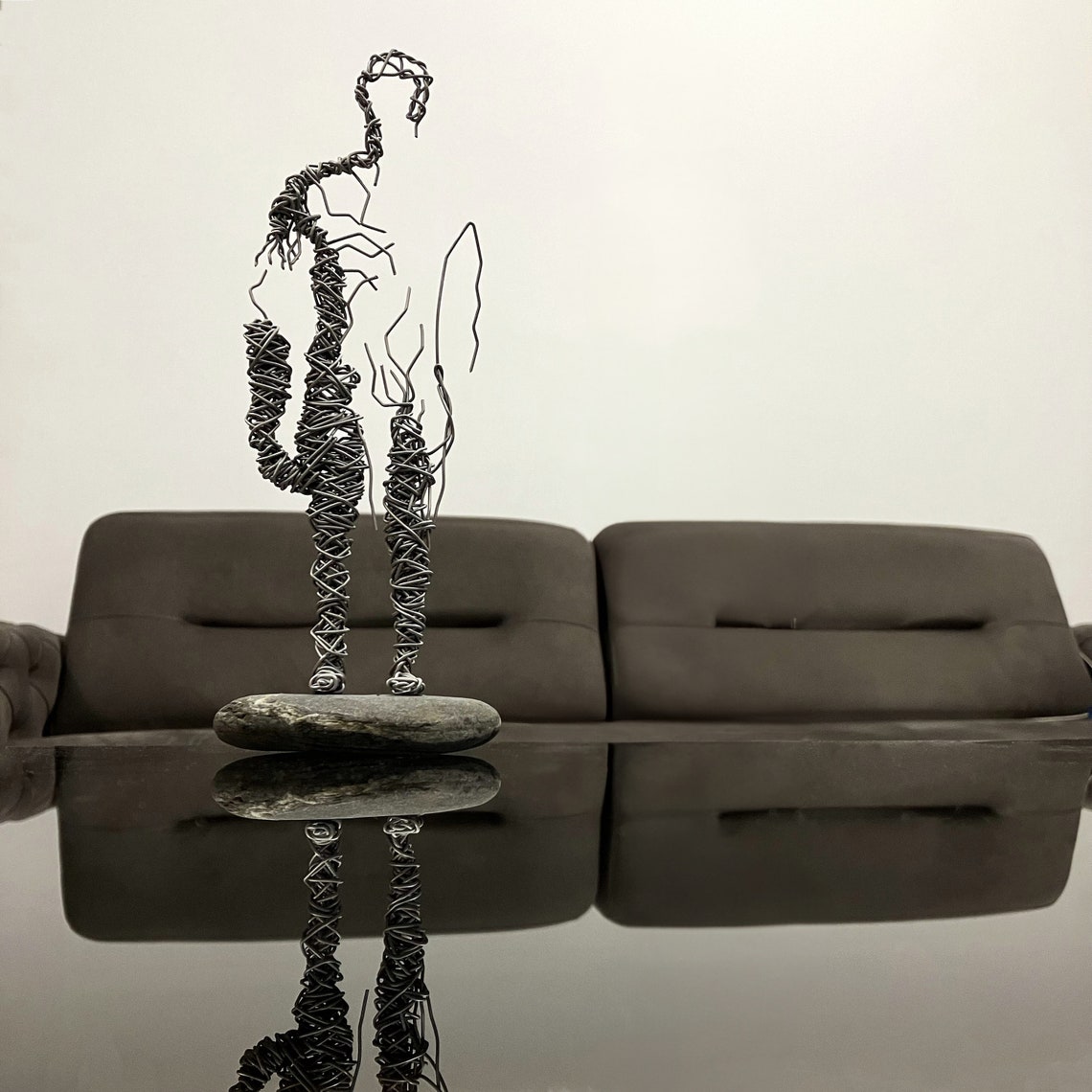 The Man Wire Sculpture, Wire Human Figure, 3d Metal Wire Art Statue ...