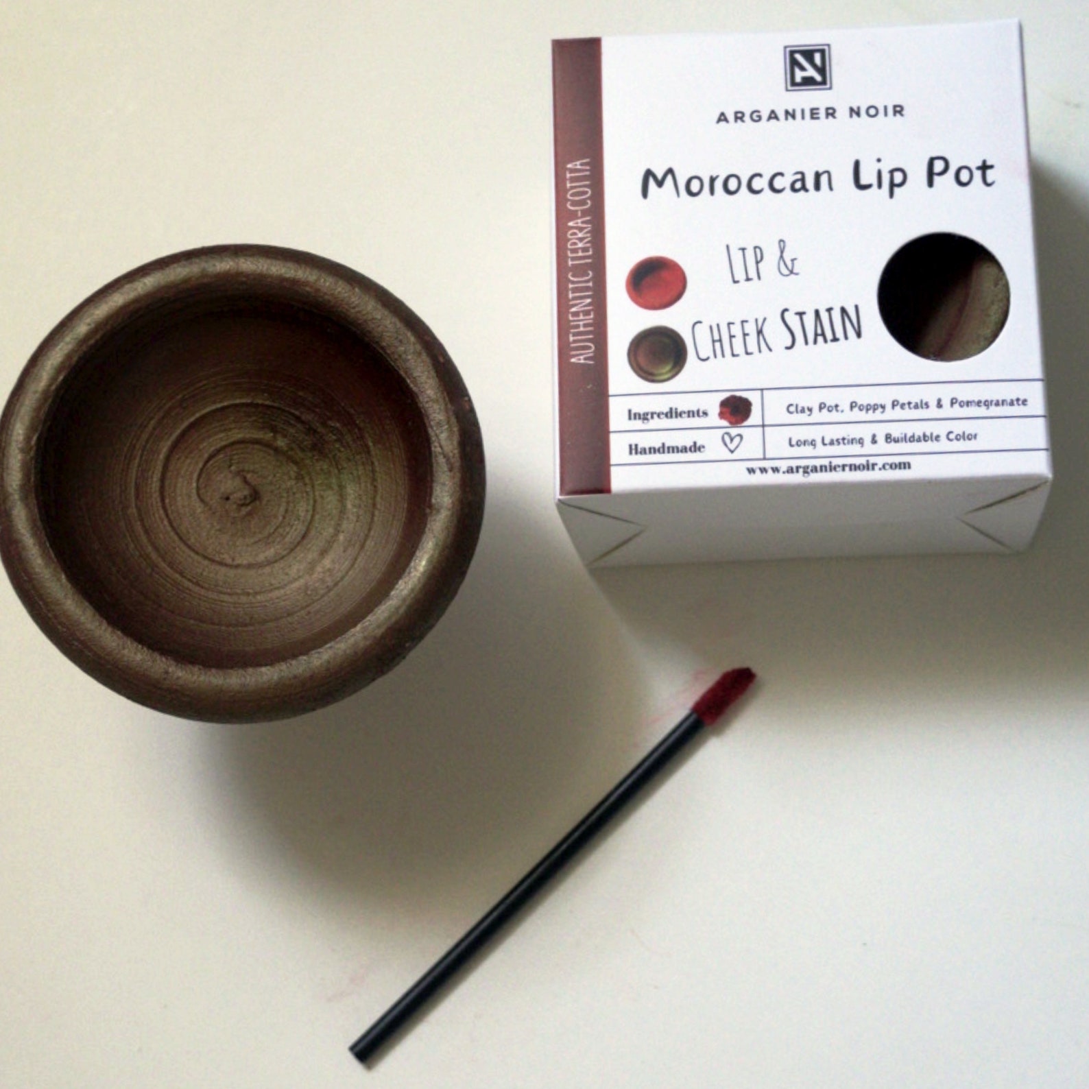 Aker Fassi Moroccan Lip Pot Brick Color Lip and Cheek Stain Clay Pot - Etsy