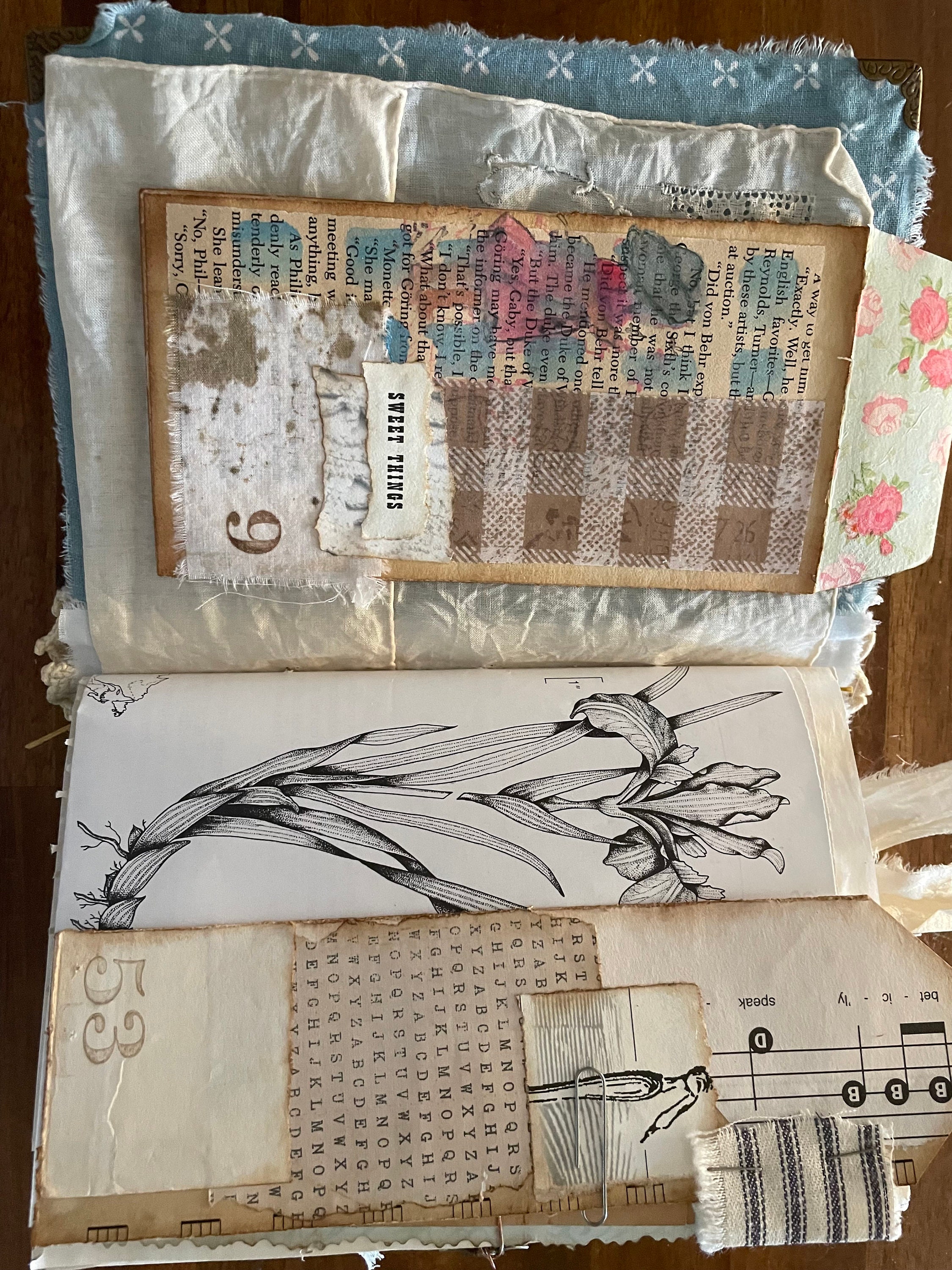 Handmade Floral and Crochet Lace Junk Journal for Sale - Etsy