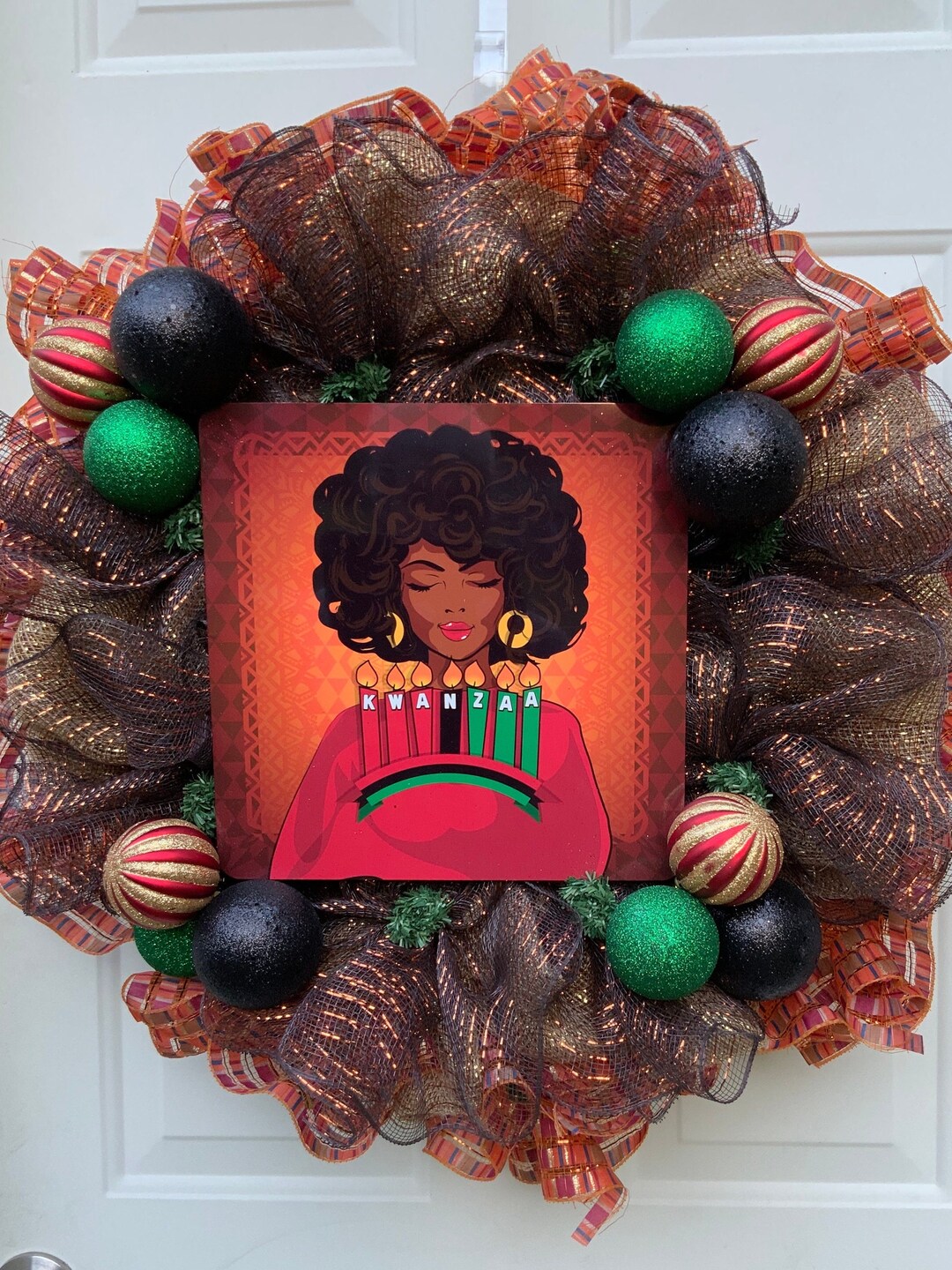 Kwanzaa Wreath, Cultural Holiday Wreath, Kwanzaa Holiday, Kwanzaa ...