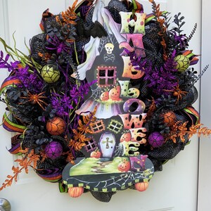Haunted House Wall Decor, Haunted House Door Hanger, Halloween Haunted ...