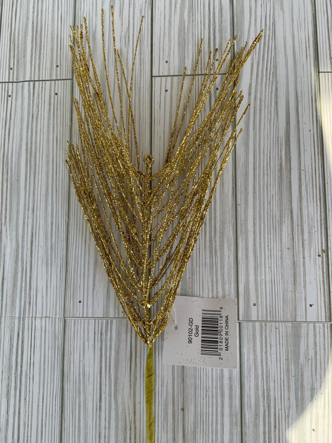 Long Pine Needle Pick 17” Gold; Wreath Attachment, Gold Long Need 17 ...