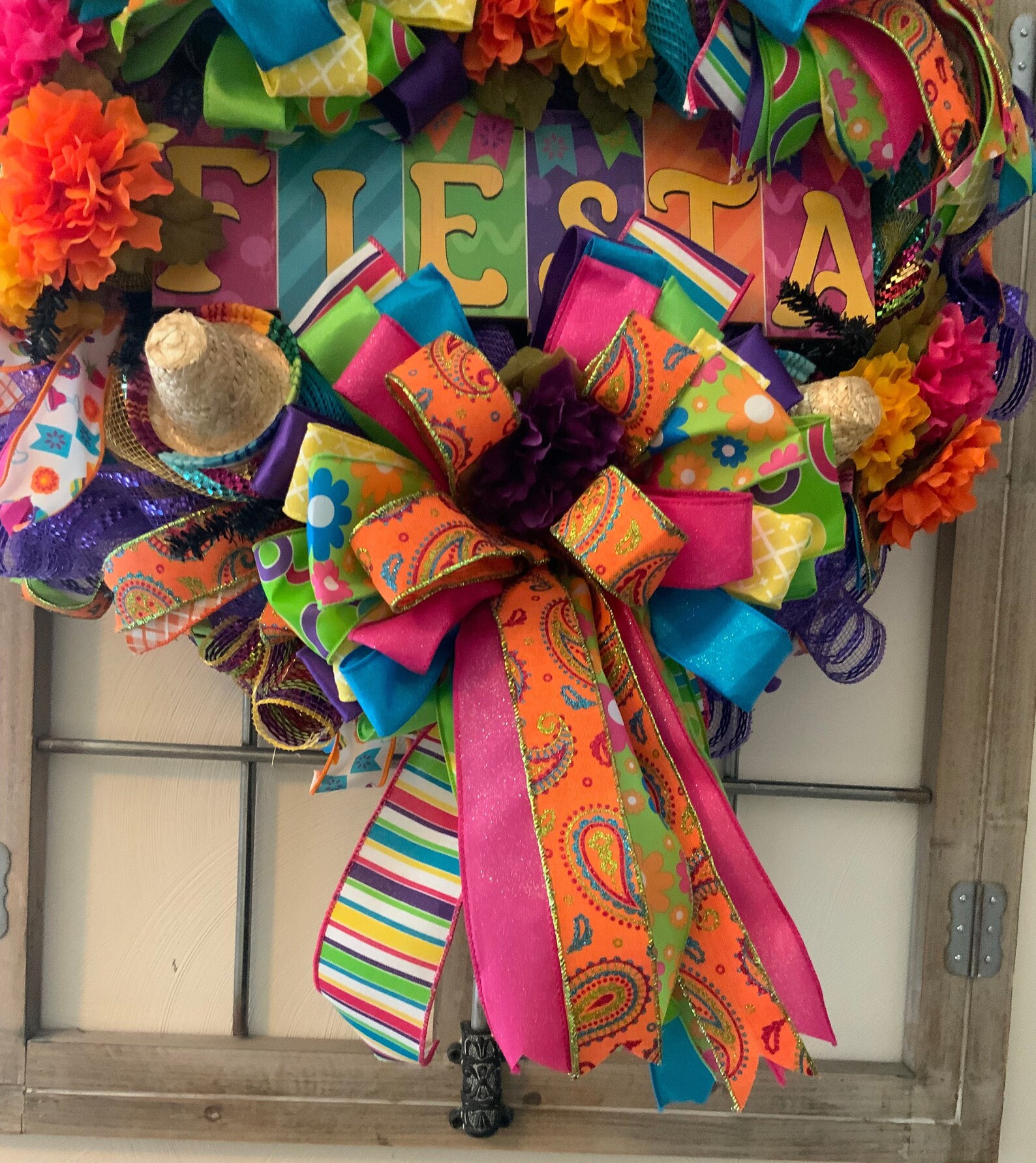 Cinco De Mayo Wreath, Viva La Fiesta Wreath, Mexican Wreath, Fiesta ...