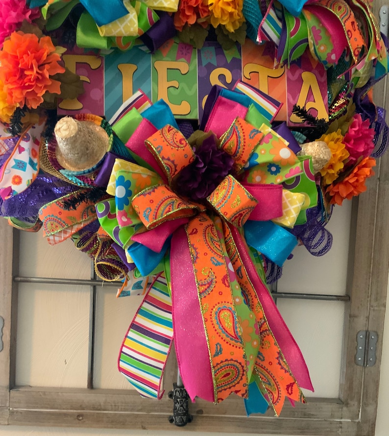 Cinco De Mayo Wreath, Viva La Fiesta Wreath, Mexican Wreath, Fiesta ...