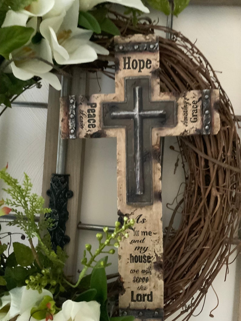 Lent Grapevine Everyday Wreath Religious Wreath Easter Lily - Etsy