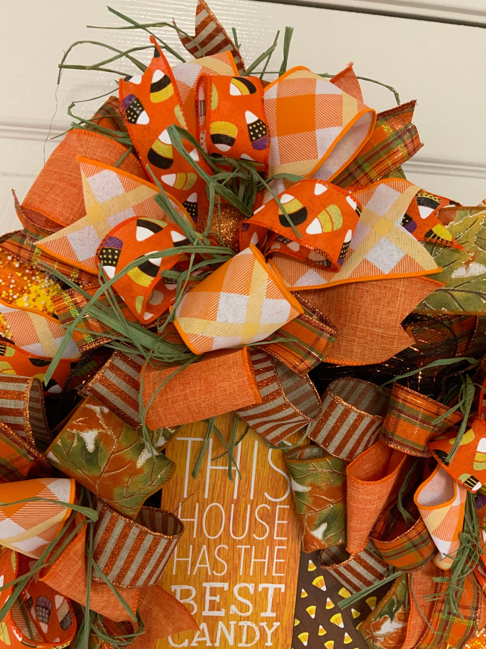 Candy Corn Wreath Candy Corn Decor Candy Corn Door Hanger | Etsy