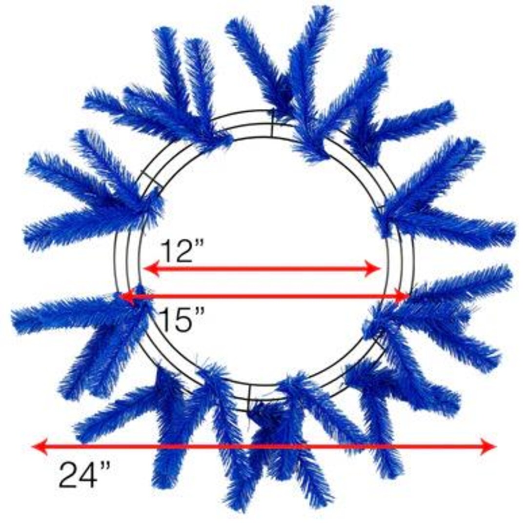 Royal Blue 15”-24” Work Wreath Form - Etsy