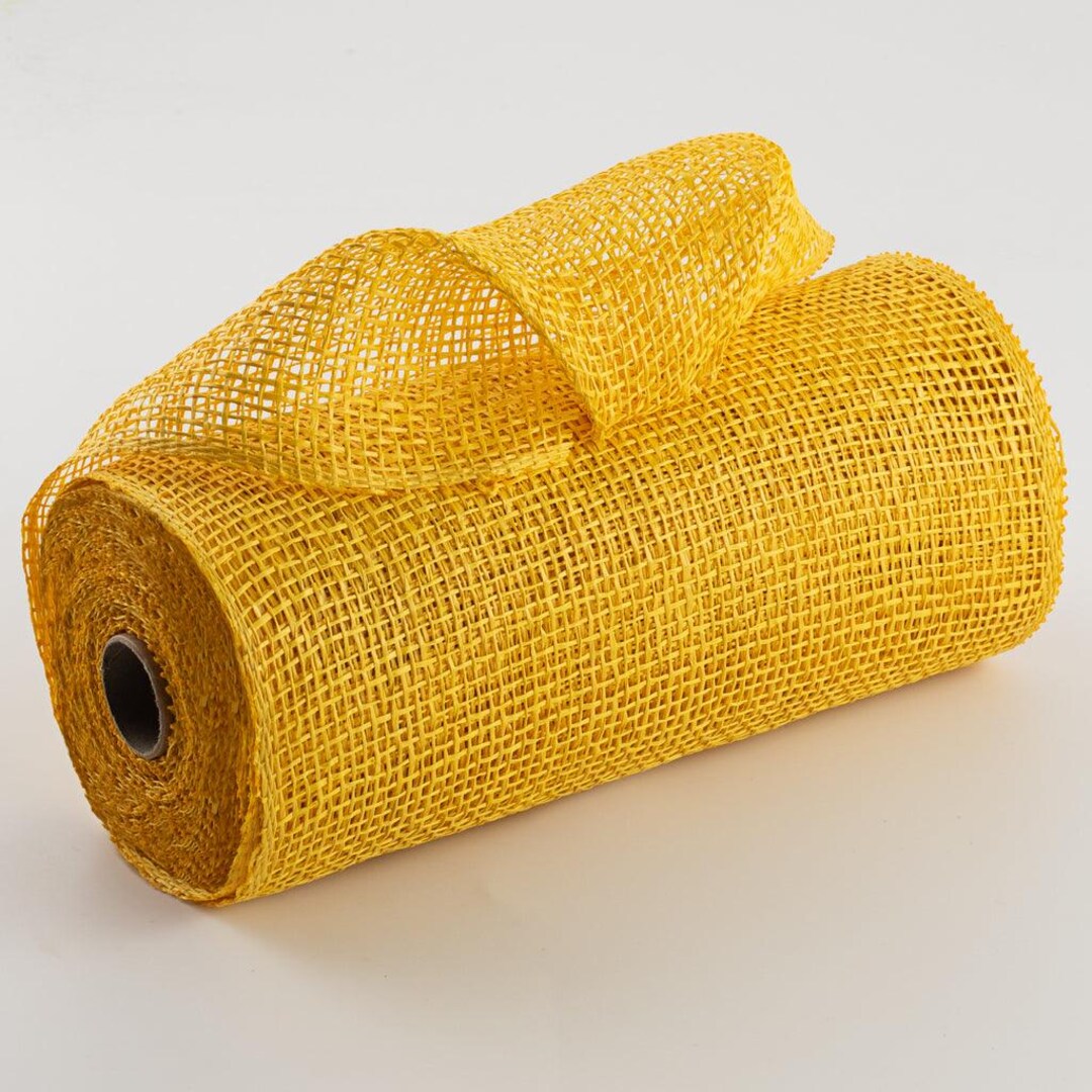 10”poly Burlap Deco Mesh: Yellow, Spring Burlap Mesh, Easter Burlap ...