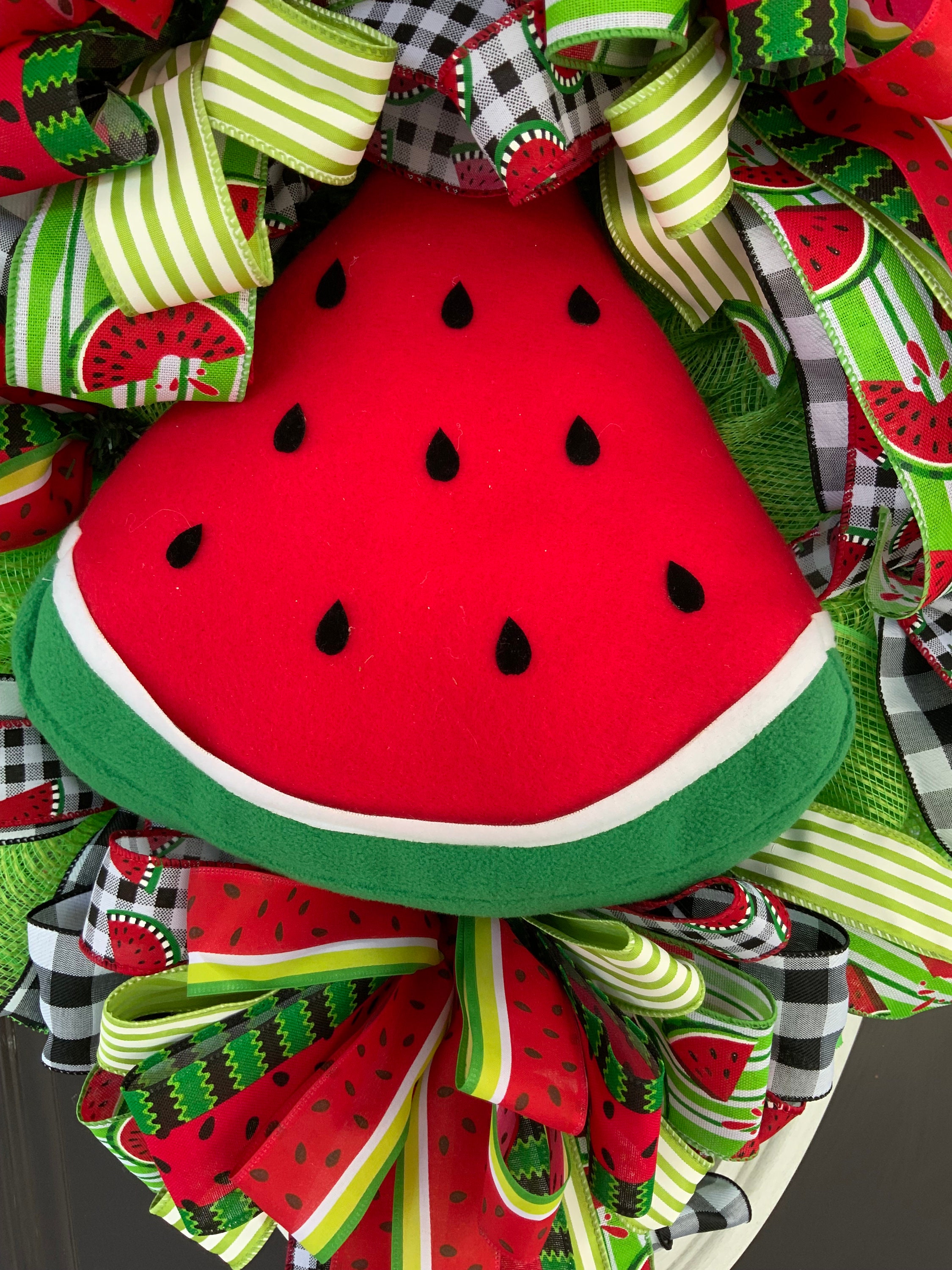 Watermelon Wreath, Summer Watermelon Wreath, Watermelon Jute Mesh ...