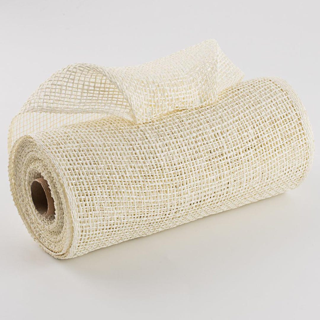 10” Poly Burlap Mesh: Cream in a 10 Yard Roll. - Etsy