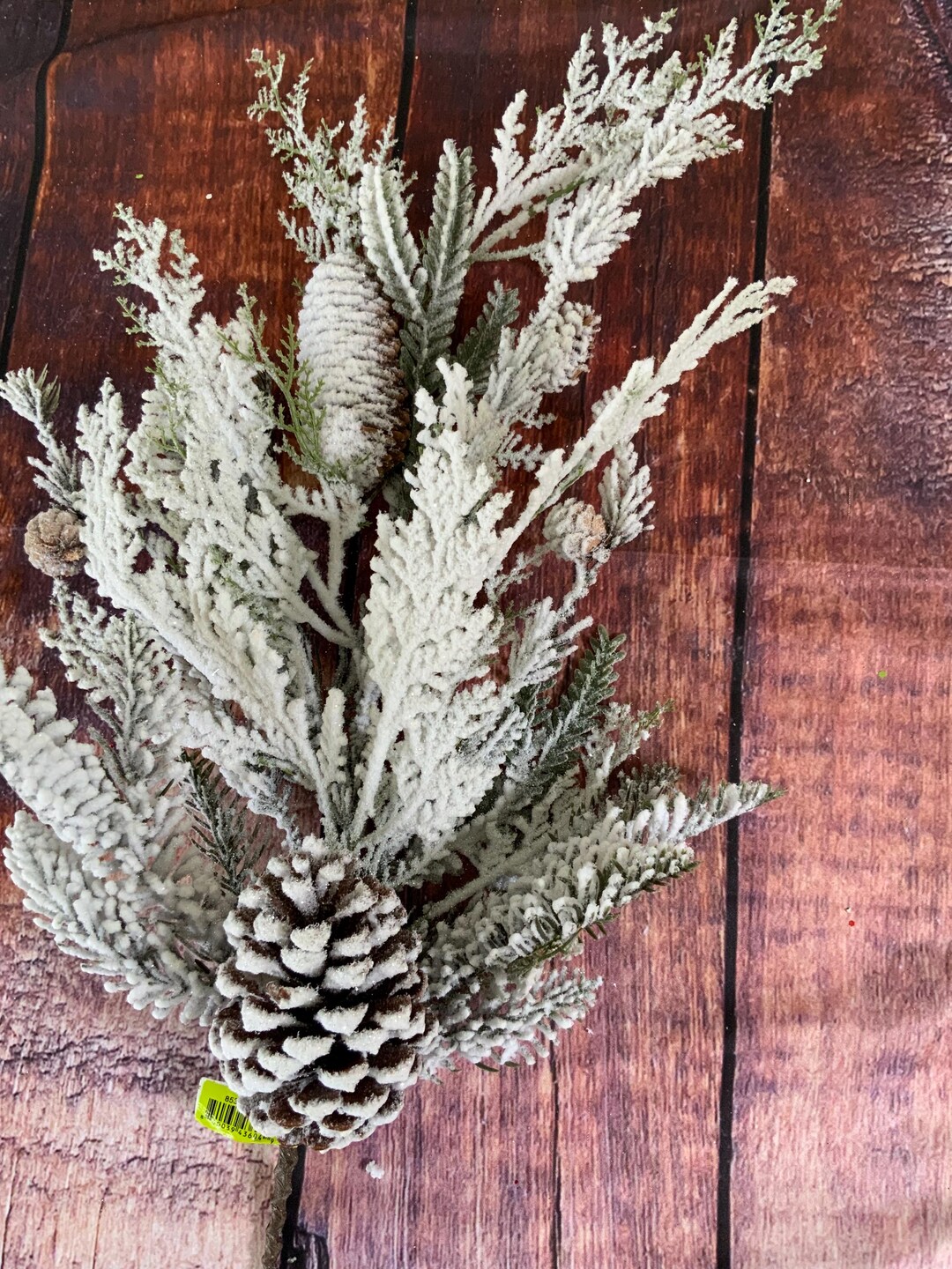 28” Flocked Pine Spray - Etsy