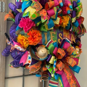 Cinco De Mayo Wreath, Viva La Fiesta Wreath, Mexican Wreath, Fiesta ...