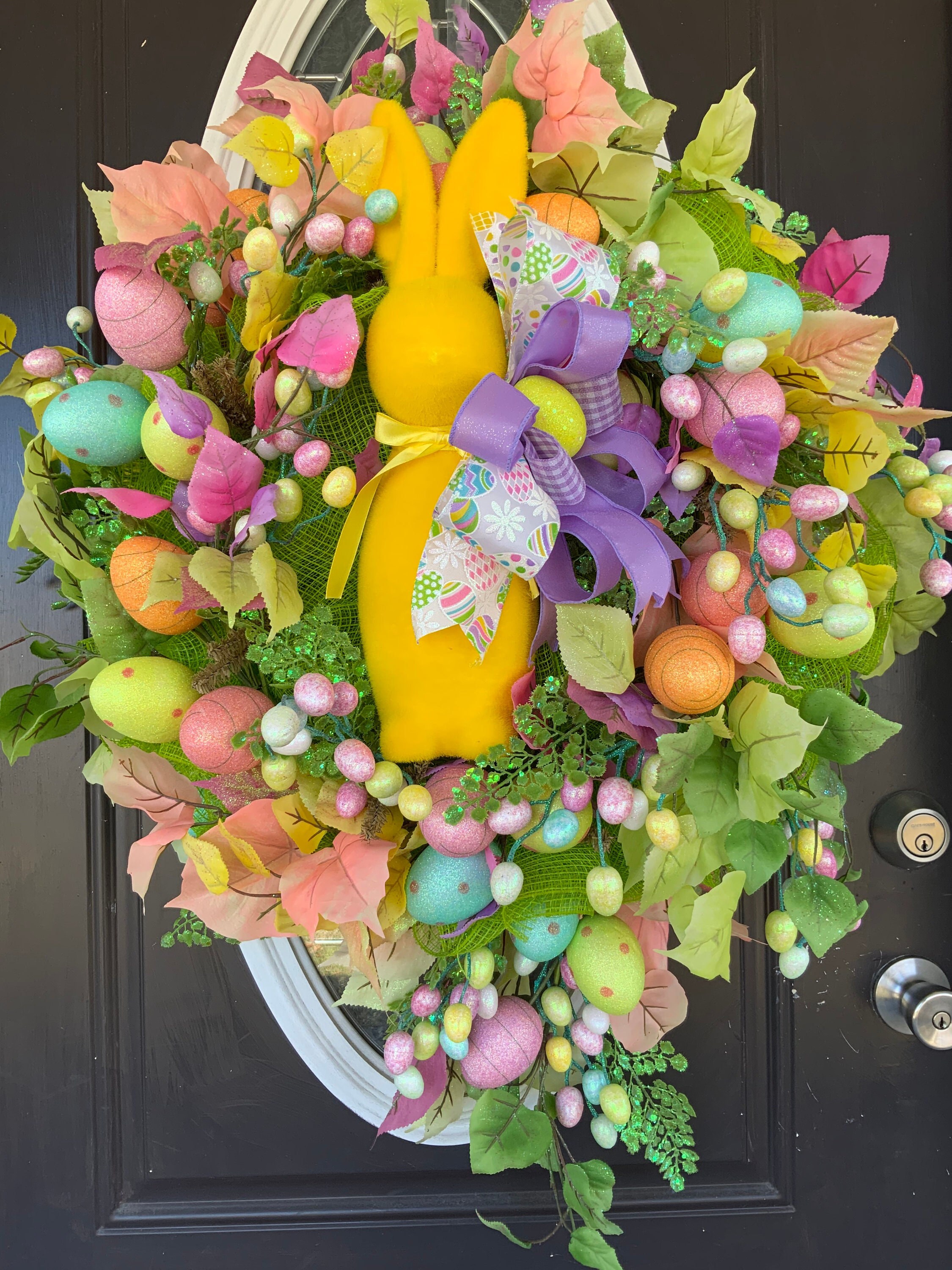 Easter Wreath, Easter Egg Wreath, Spring Door Decor, Easter Door Decor ...