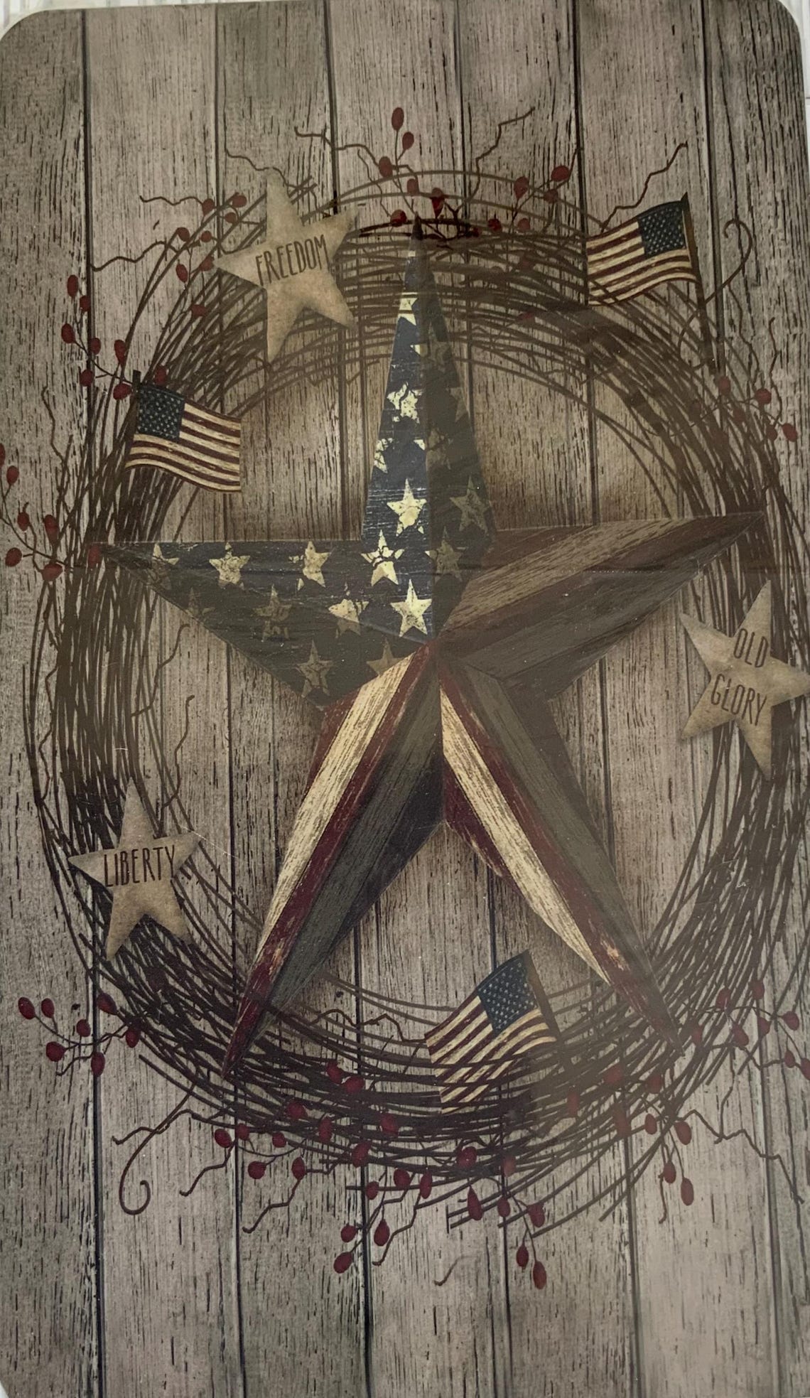 Patriotic Barn Star 6” X 10” Sign; July 4th Barn Star; Old Glory ...