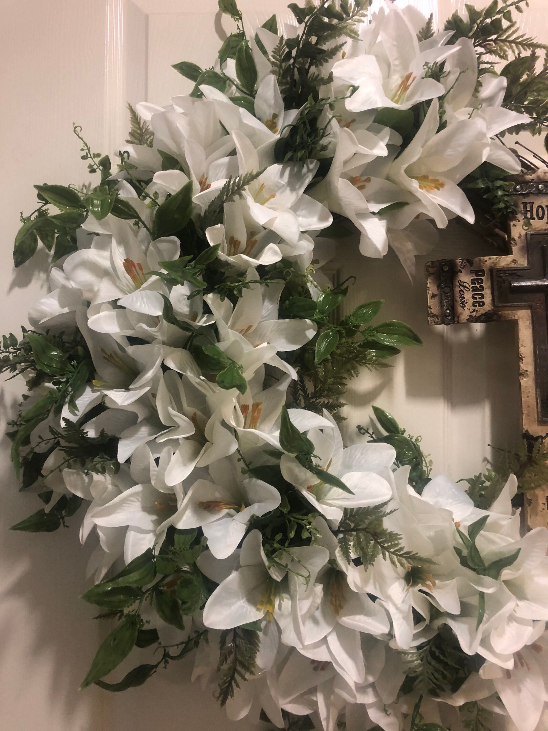 Lent Grapevine Everyday Wreath Religious Wreath Easter Lily | Etsy