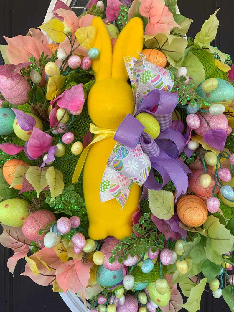 Easter Wreath, Easter Egg Wreath, Spring Door Decor, Easter Door Decor ...