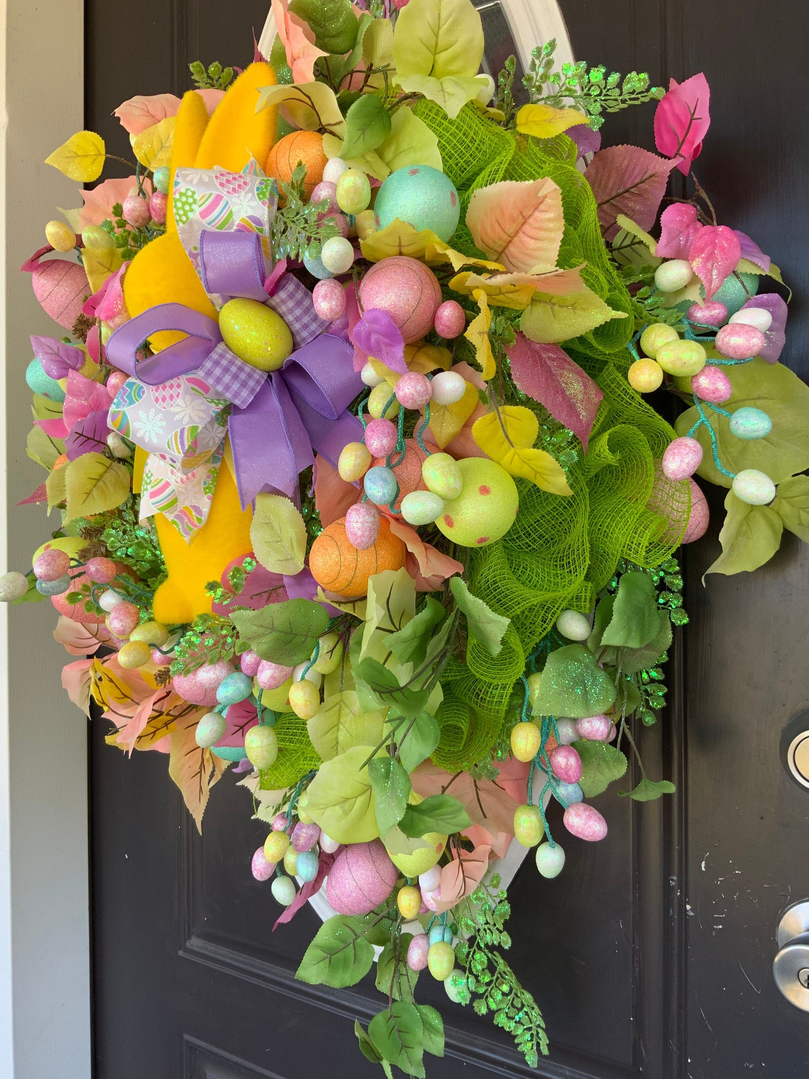 Easter Wreath, Easter Egg Wreath, Spring Door Decor, Easter Door Decor ...
