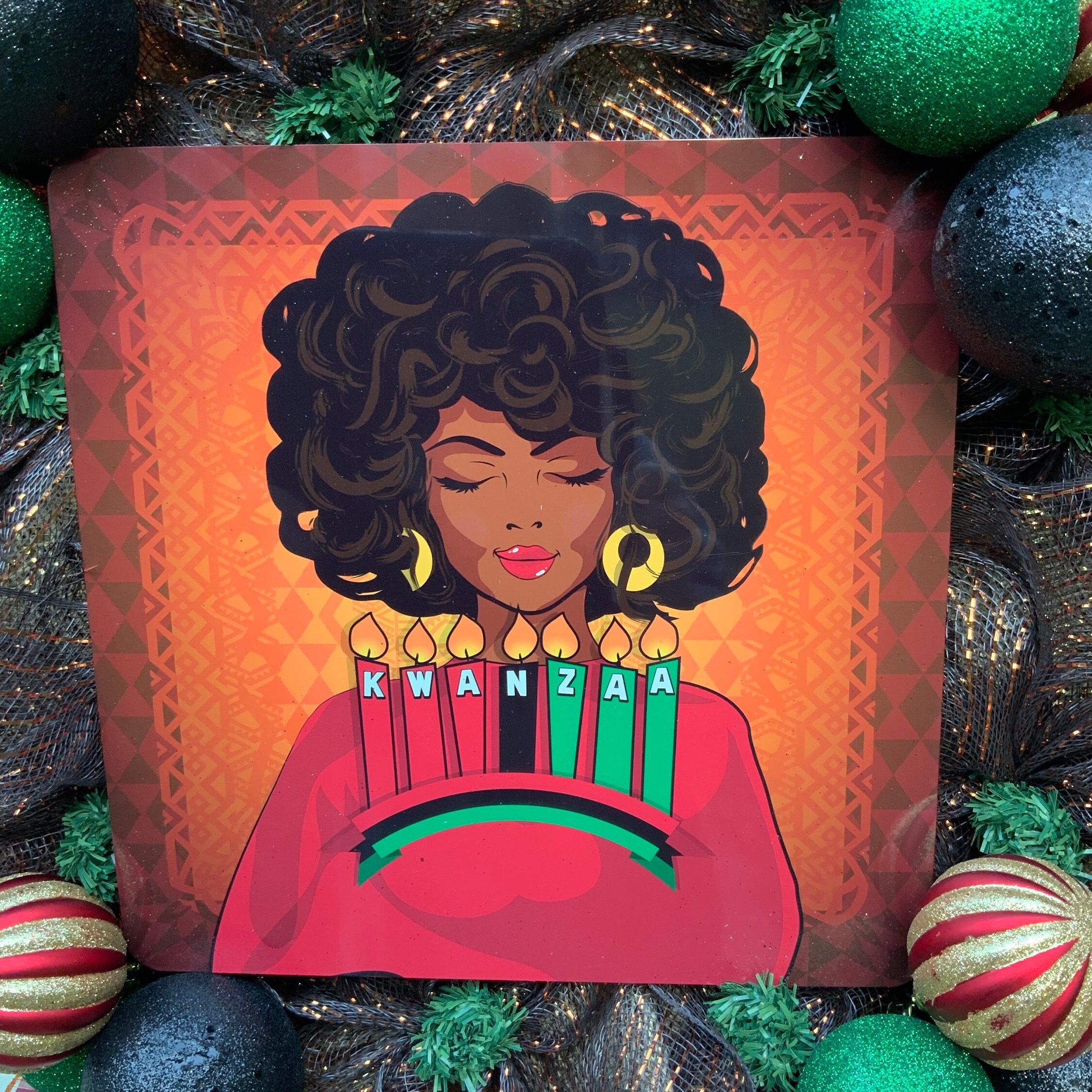 Kwanzaa Wreath, Cultural Holiday Wreath, Kwanzaa Holiday, Kwanzaa ...