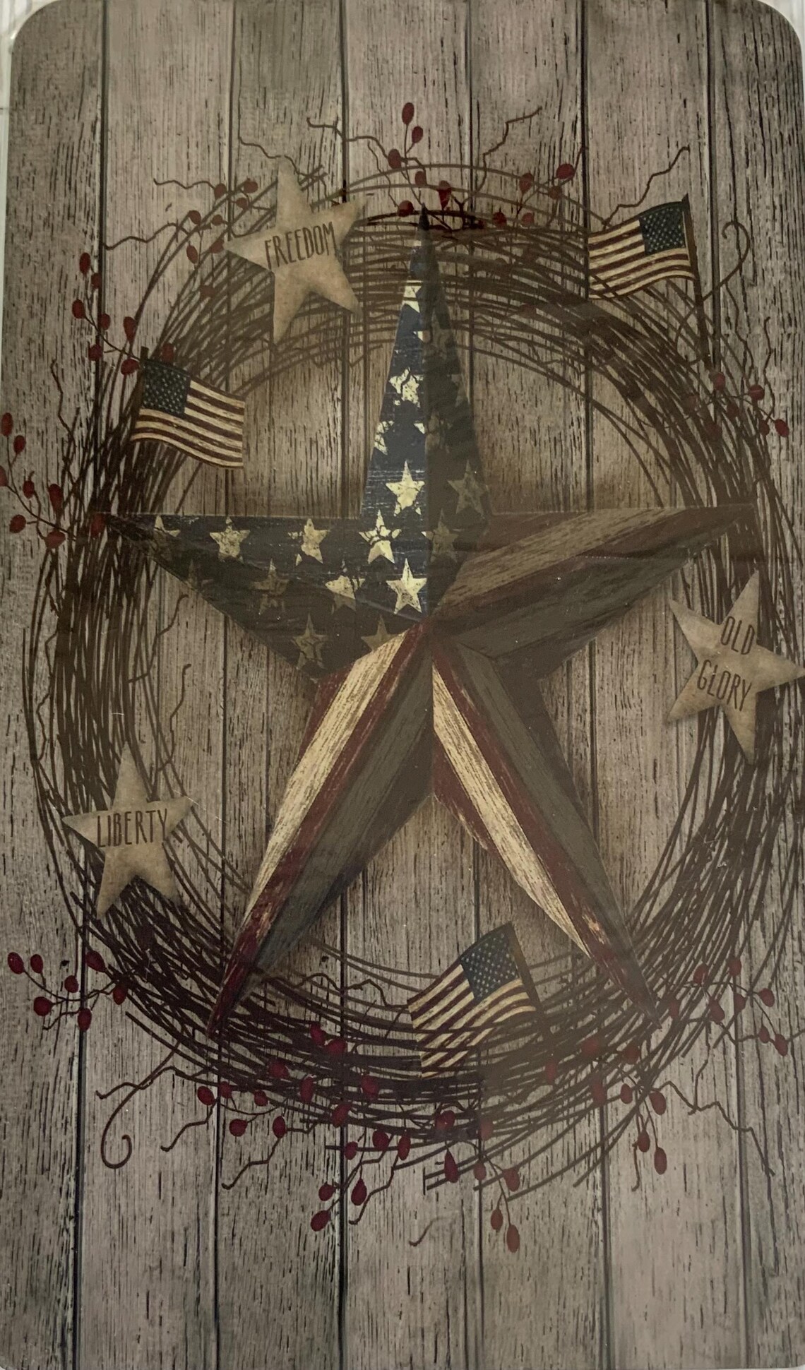 Patriotic Barn Star 6” X 10” Sign; July 4th Barn Star; Old Glory ...