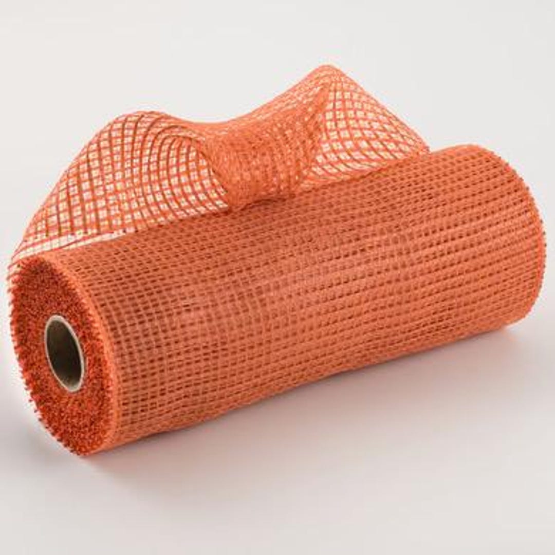 10” Wide Strip Deco Poly Mesh: Dark Orange 10 Yards, Fall Dark Orange ...