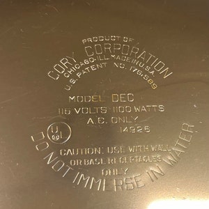 Cory Party Chef MCM Atomic Flying Saucer 13" Electric Skillet in Copper ...