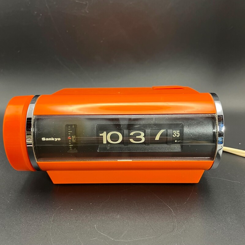 Orange Clock - Etsy
