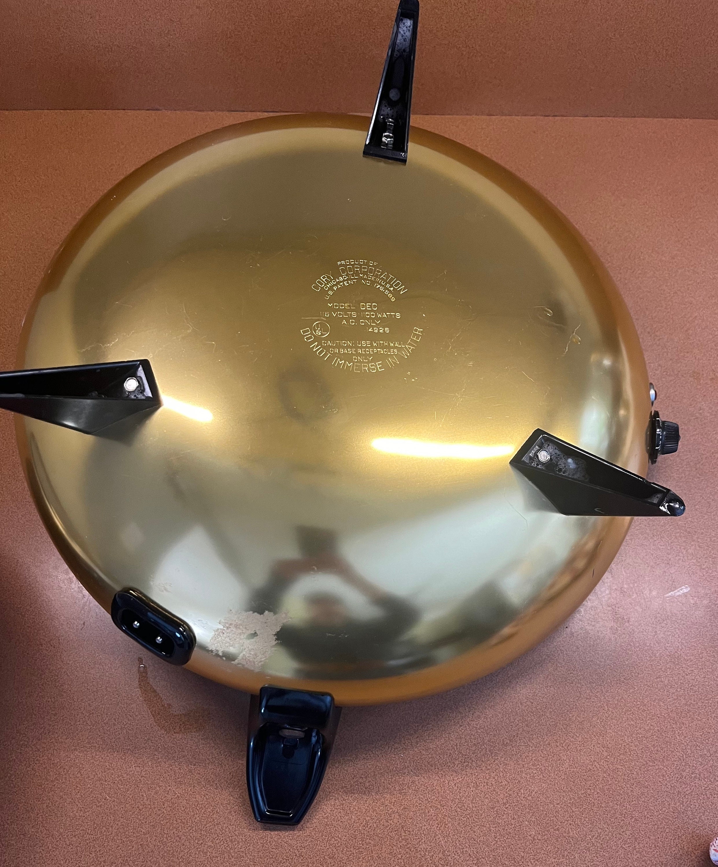 Cory Party Chef MCM Atomic Flying Saucer 13" Electric Skillet in Copper ...
