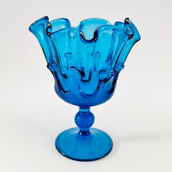 Blue Glass Compote - Etsy