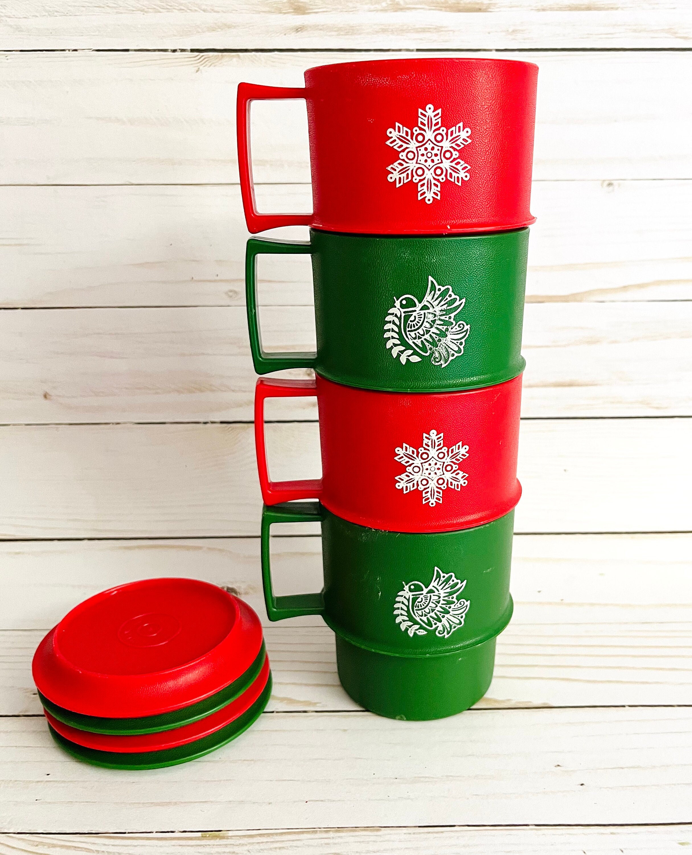 Set of Four Vintage 70's Tupperware Stacking Christmas | Etsy