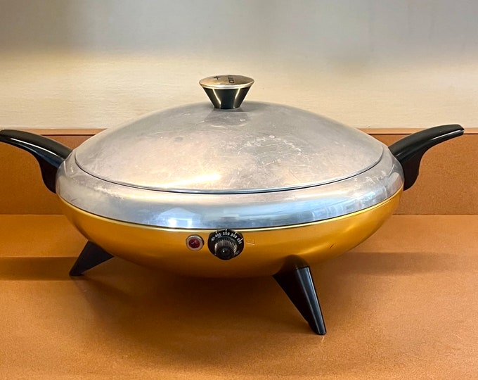 Cory Party Chef MCM Atomic Flying Saucer 13" Electric Skillet in Copper ...