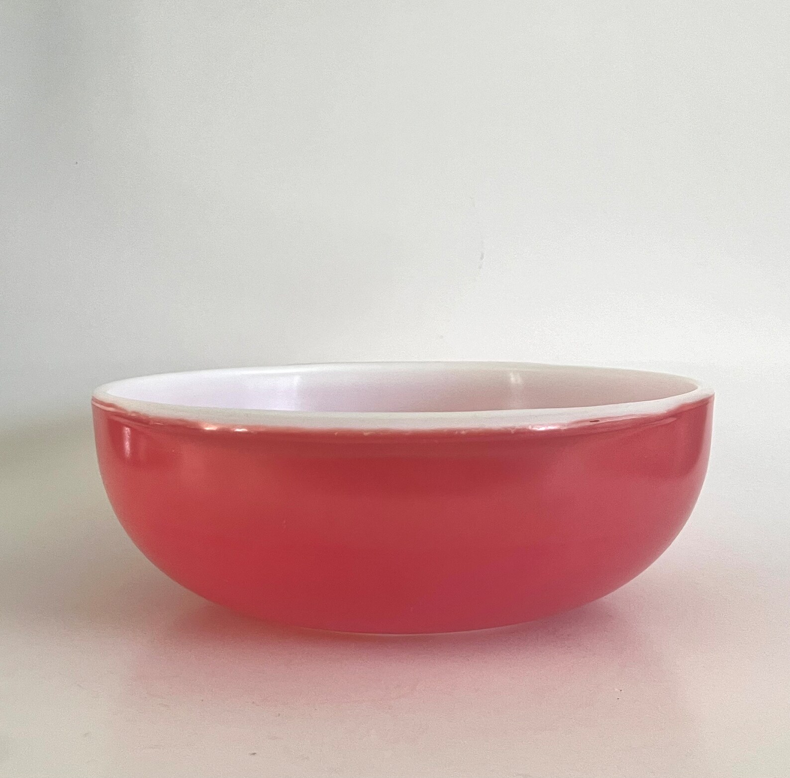 Vintage 1950s Pyrex Flamingo Pink Mixing Bowl/ Casserole Dish #024 - 2 ...