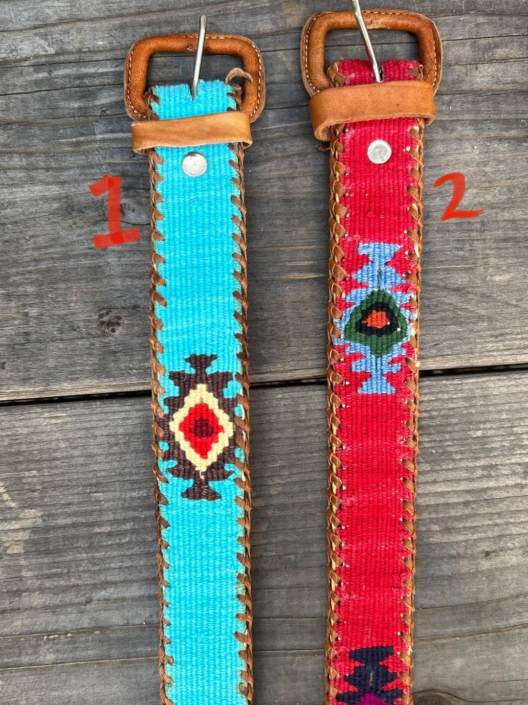 Beautiful Handmade Woven and Leather Belts From Chiapas Mexico - Etsy