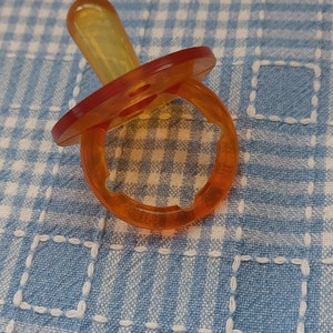 Vintage Pacifier Clear Light Brown Soft Rubber Pacifier Great - Etsy