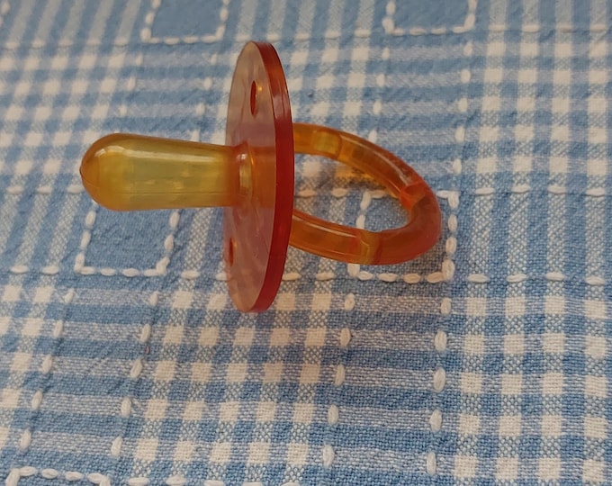 Vintage Pacifier Clear Light Brown Soft Rubber Pacifier Great Used ...