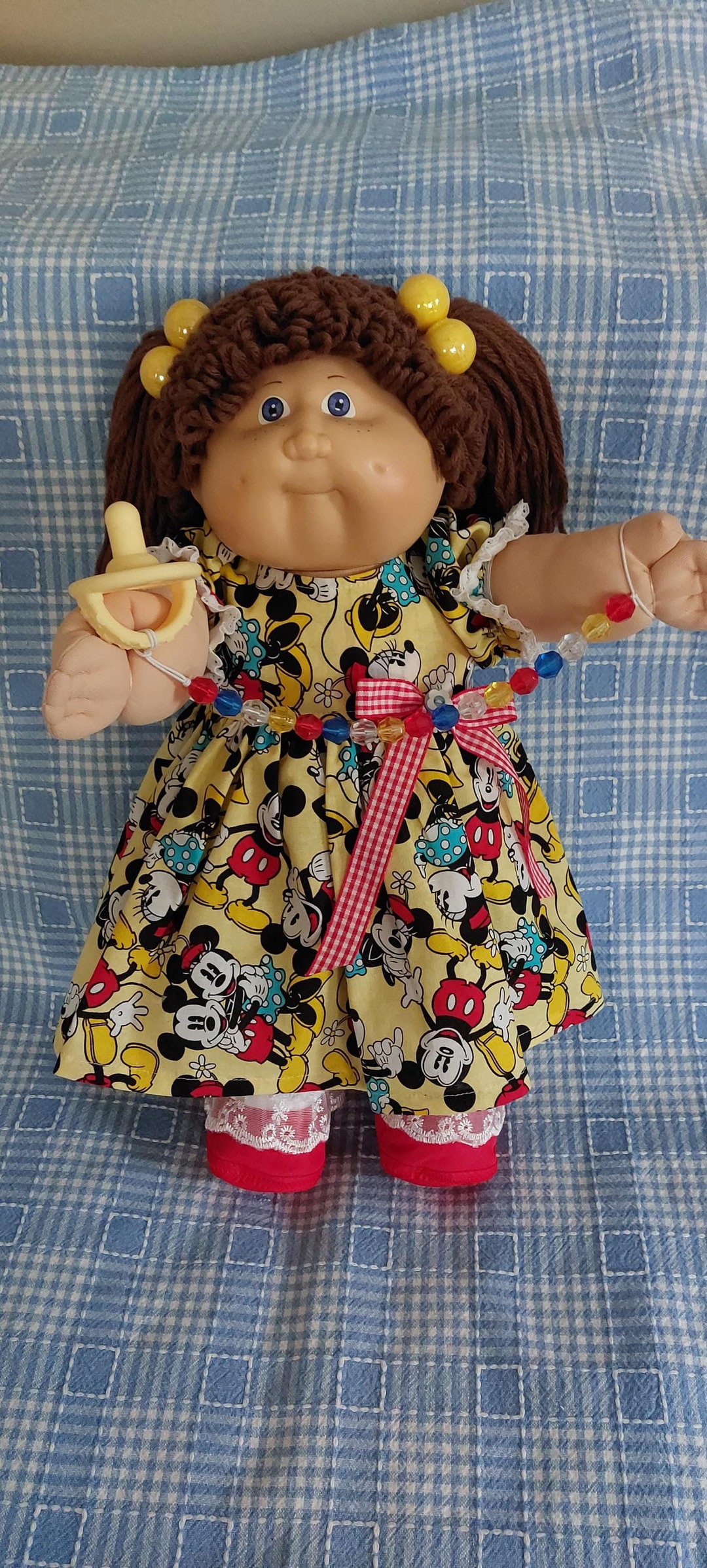 Cabbage Patch Doll Violet Eyes Poodle Hair With Ponytails & Early No ...