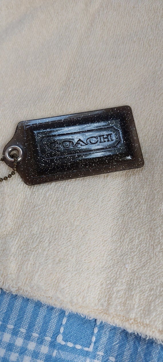 coach tag black glitter - Gem